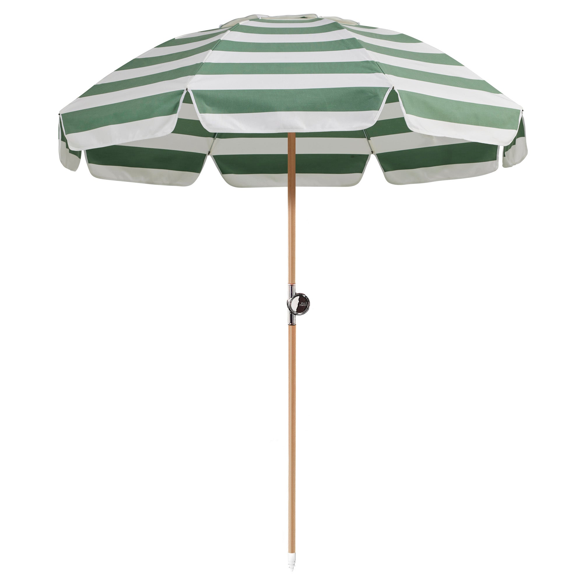 Luxury Parasol - Sage Stripe – Basil Bangs